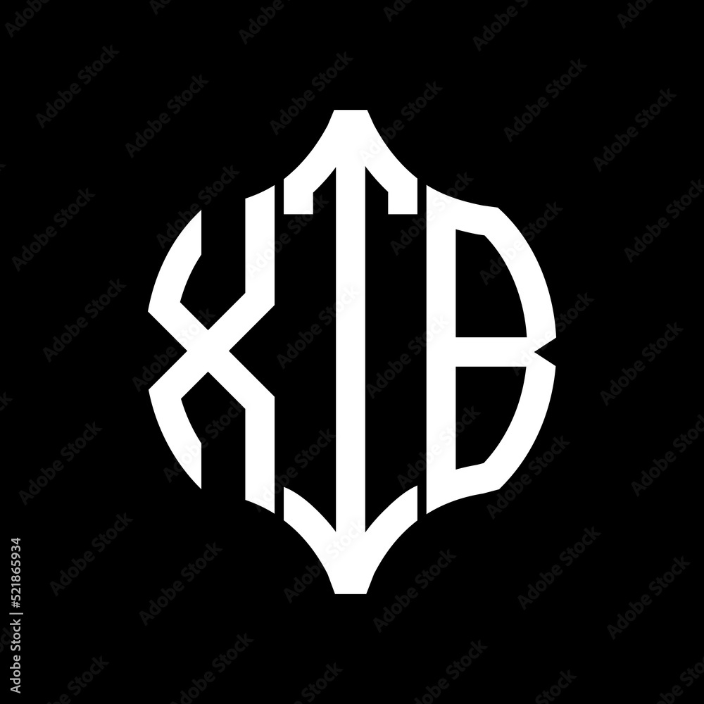 XTB letter logo. XTB best black background vector image. XTB Monogram ...