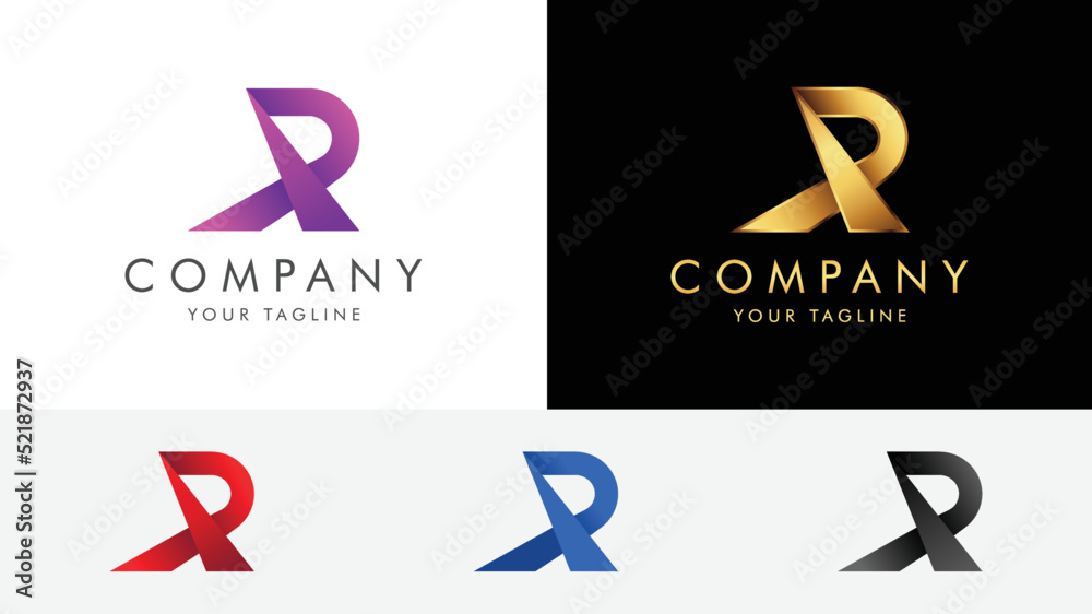 Letter R Unique logo vector design Template. Alphabet R initial based ...
