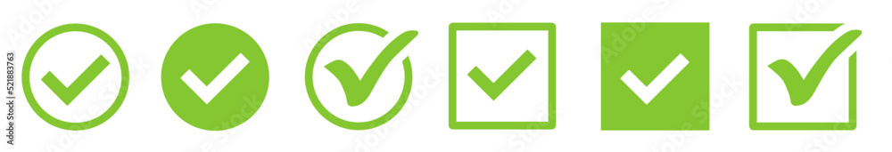 Green check mark icon. Check mark vector icon. Checkmark Illustration ...