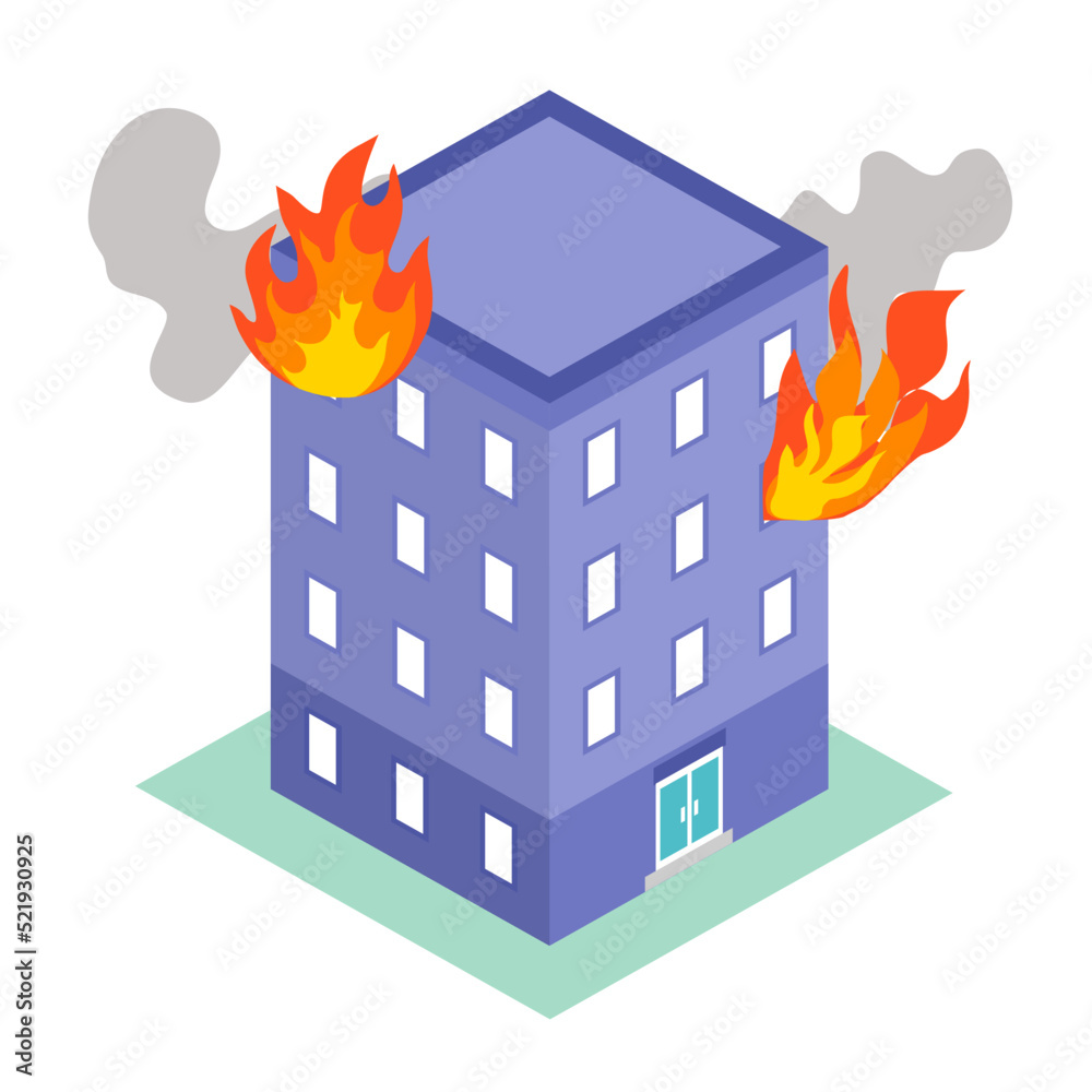 Apartment Building Fire Clip Art