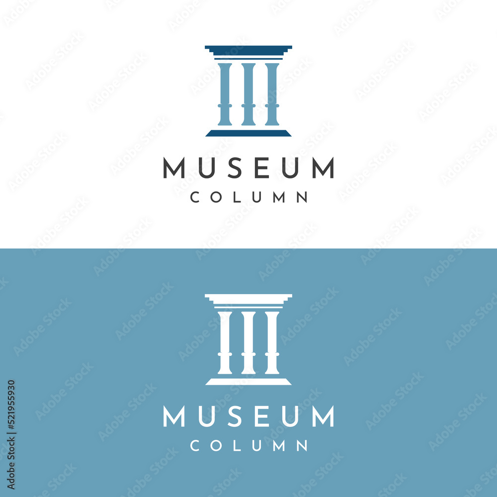 Museums, museum columns, museum lines, museum pillar logos. Museums ...