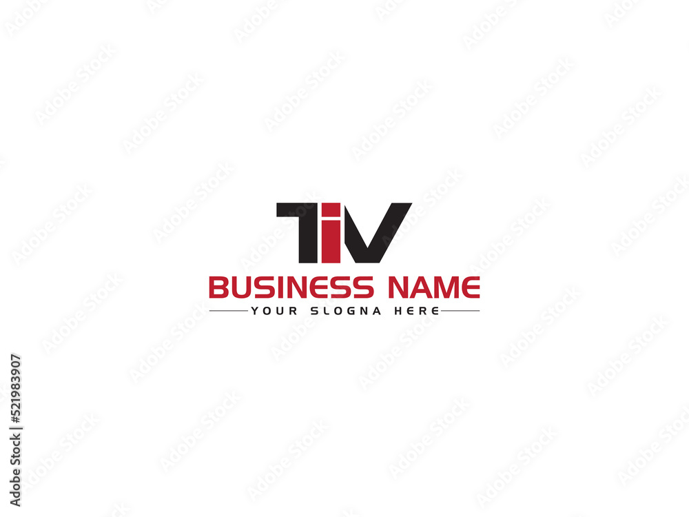 Letter TIV t i v Logo Icon Vector With Colorful Three Letter Design For ...