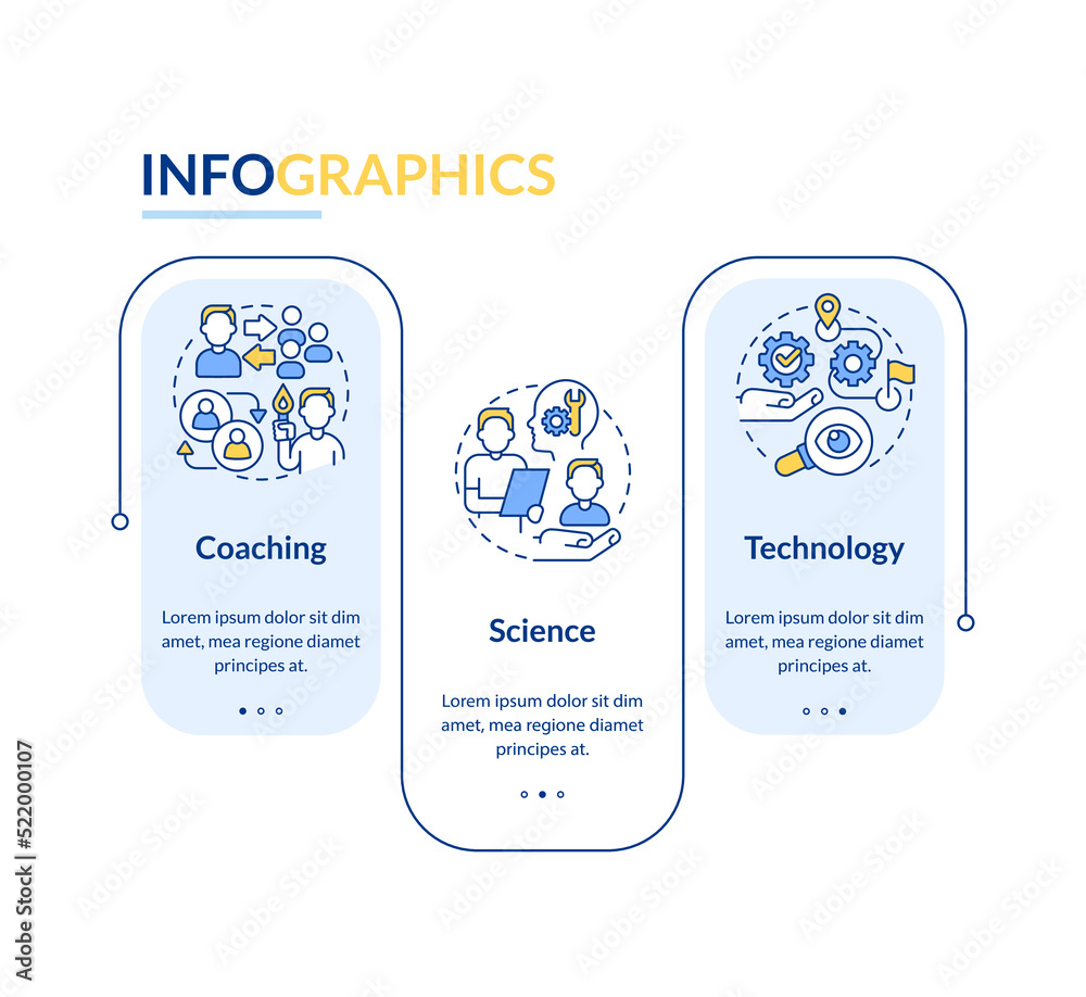 เวกเตอร์ Stock Professional coaching sessions rectangle infographic ...