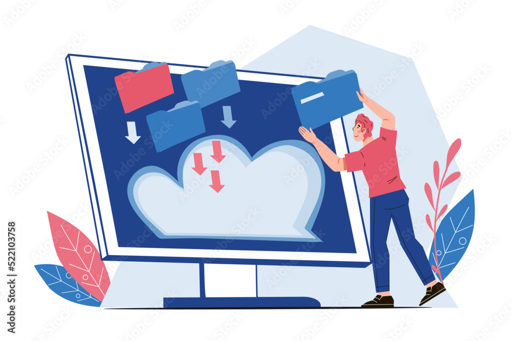 File upload and storage cloud computing service for data storing and ...