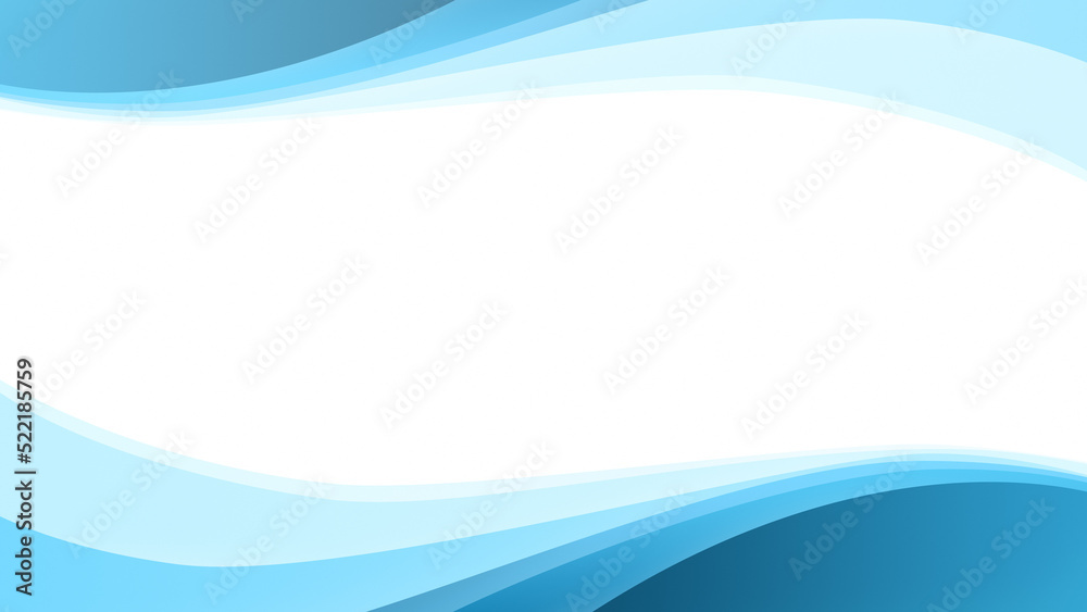 Ocean wave shapes made of simple light blue and blue wavy lines on ...