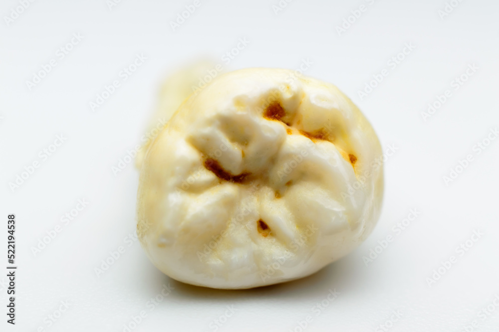 Tooth with caries - macro photo. Tooth decay with enamel and dentin ...