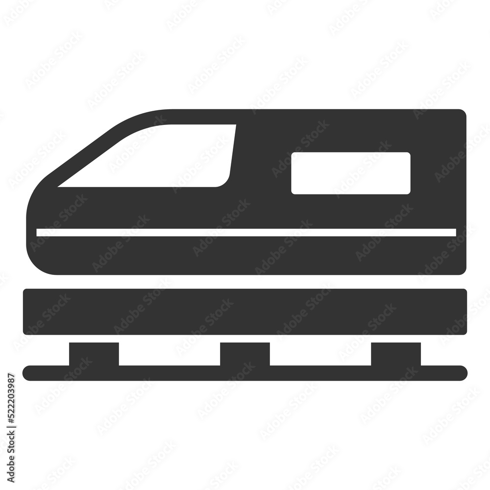 High-speed magnetic levitation train - background, white, web ...