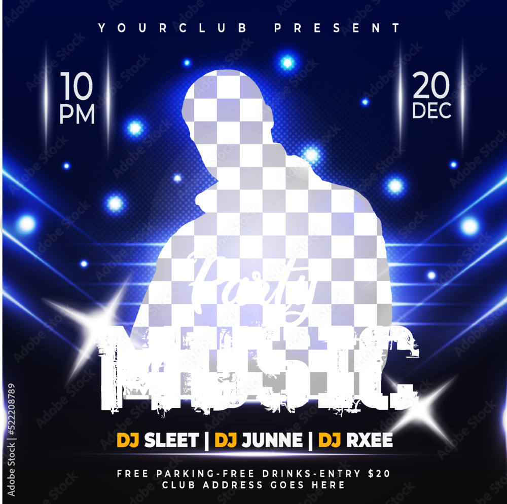 Music Concert Flyer Design Stock Vector | Adobe Stock