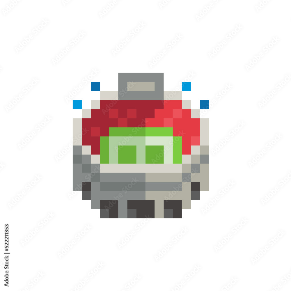 Stadium building pixel art icon. Isolated vector flat illustration ...
