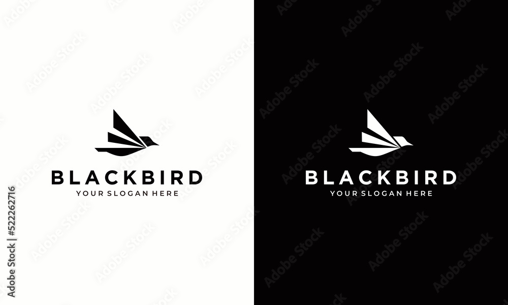 Blackbird abstract modern logo vector simple Stock Illustration | Adobe ...