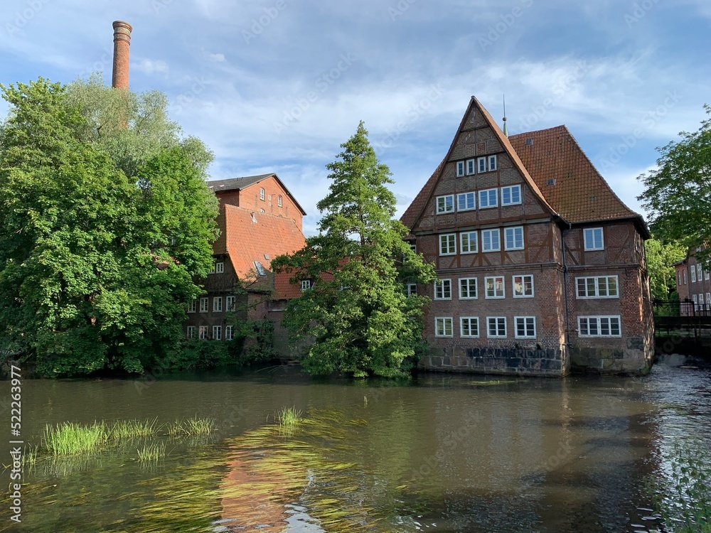 Lüneburg, near Hamburg, a city in northern Germany. In the medieval old ...