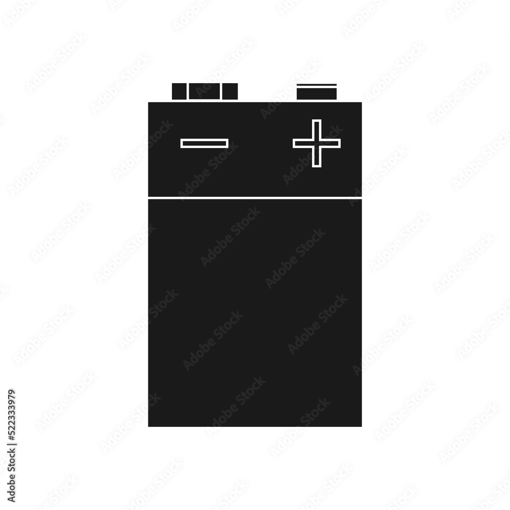 9v battery vector icon solid black illustration and power alkaline ...