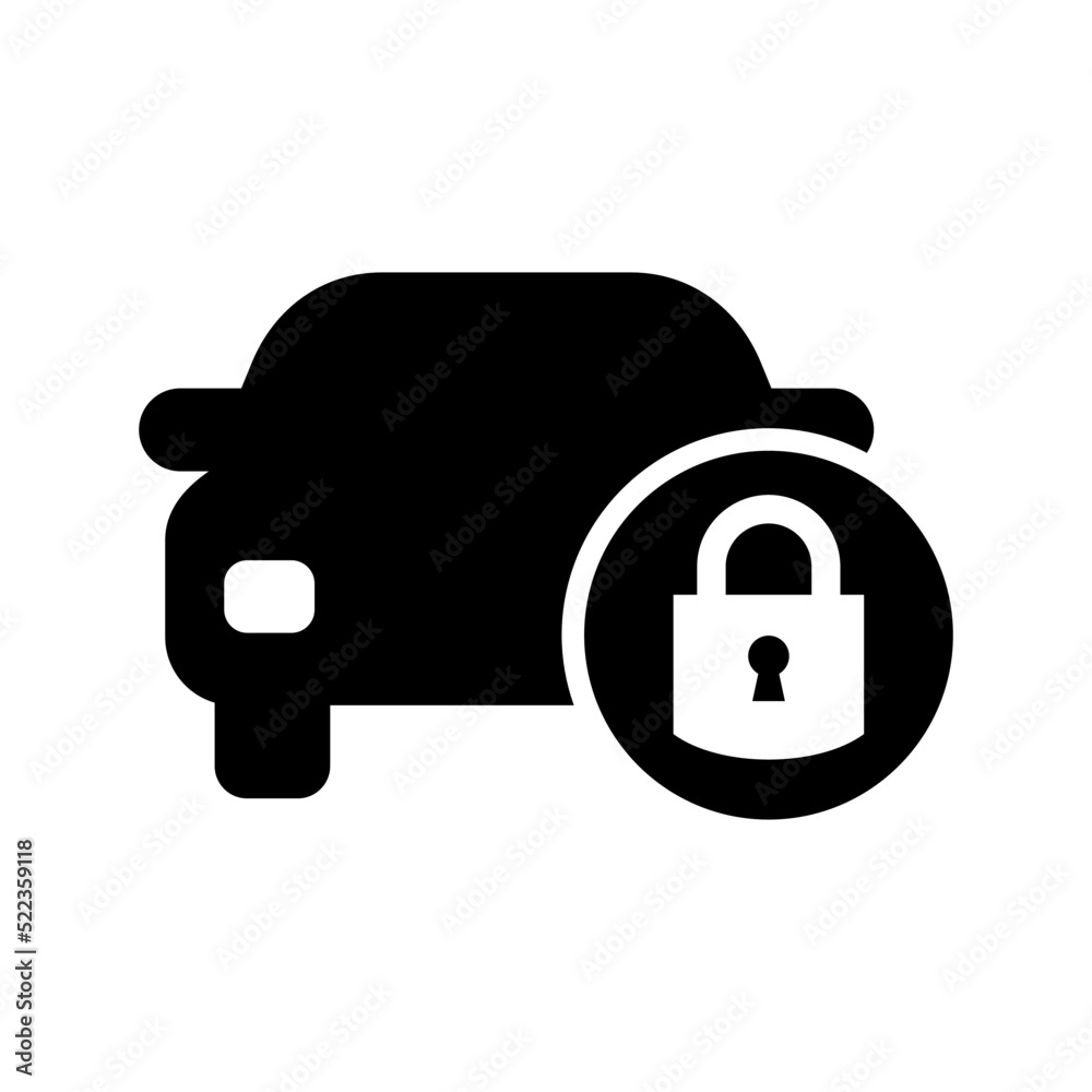 car lock icon or logo isolated sign symbol vector illustration - high ...
