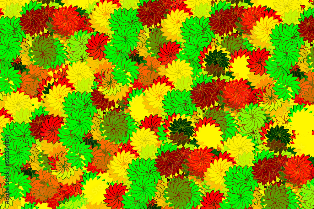 vintage retro flowers floral hawaiian flower pinwheel holiday design ...