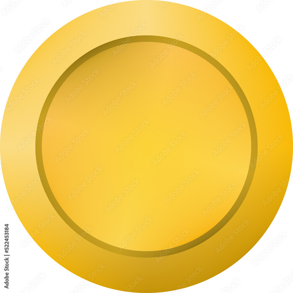 Golden coin icon png design. Stock Illustration | Adobe Stock