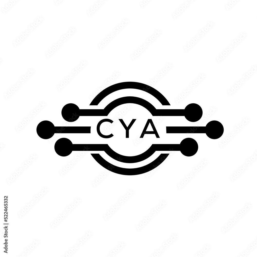 CYA letter logo. CYA best white background vector image. CYA Monogram ...