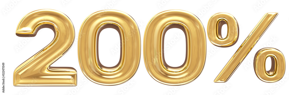 3d golden font number 200 Stock Illustration | Adobe Stock