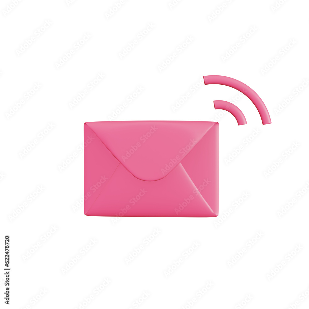 envelope, incoming mail notify, newsletter, and online email concept ...