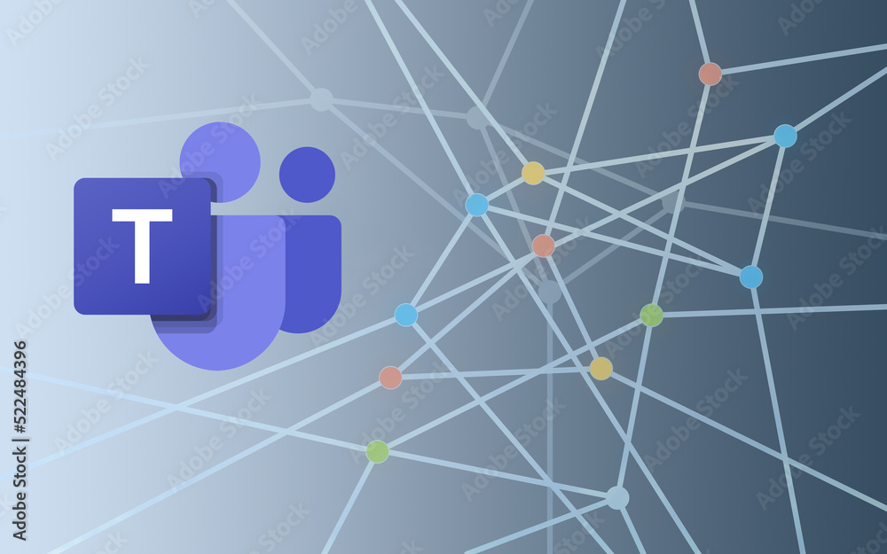 Microsoft Teams Logo, proprietary business communication platform, in ...