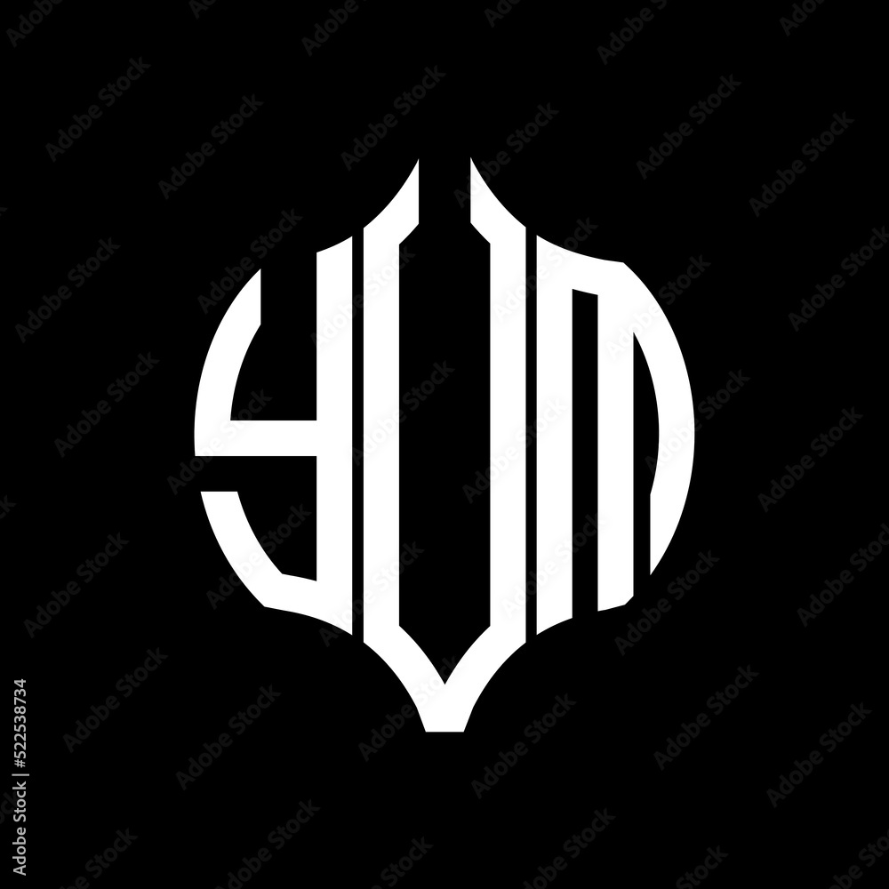 YVM letter logo. YVM best black background vector image. YVM Monogram ...
