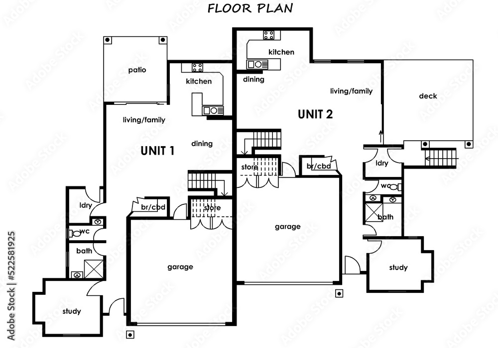 Ilustración de Stock Floor plan. Interior. 2d floor plan for real ...