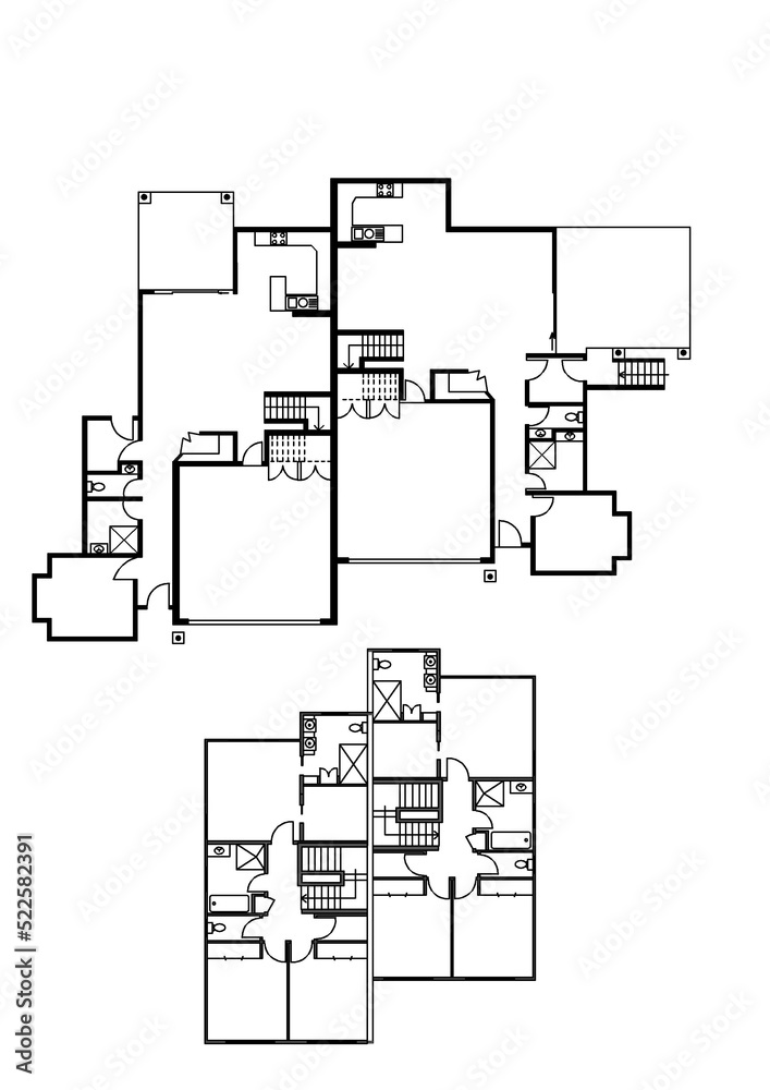 Ilustración de Stock Floor plan. Interior. 2d floor plan for real ...
