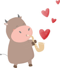Valentine Cow Character Free Stock Photo - Public Domain Pictures