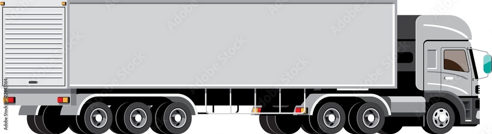 Cartoon box truck illustration Stock Illustration | Adobe Stock