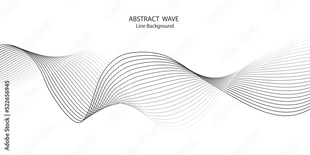 Image vectorielle Stock Abstract wavy gray stream element for design on ...