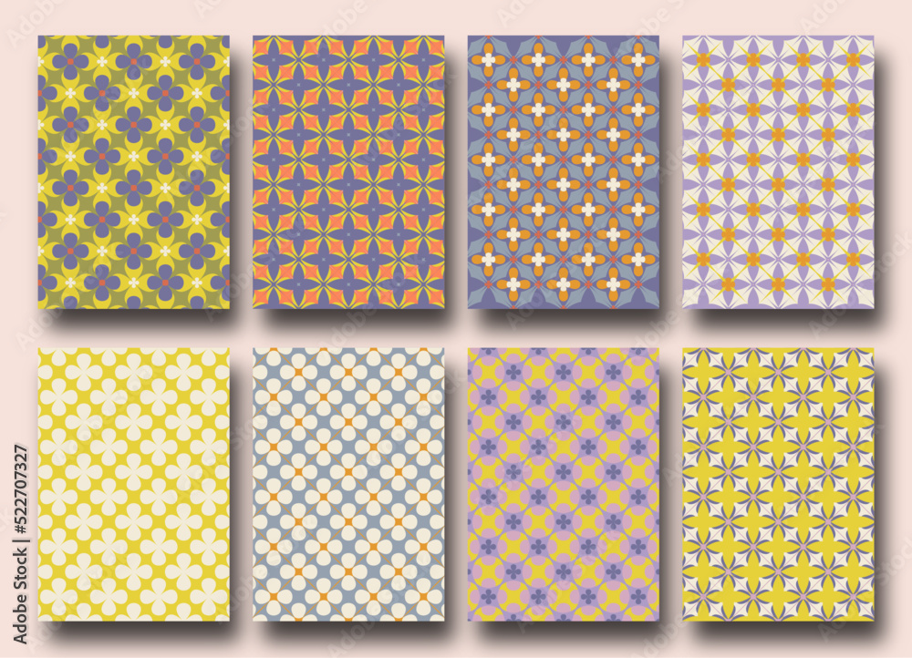 Vector set of 70s backgrounds. collection of the 60s and the 70s ...