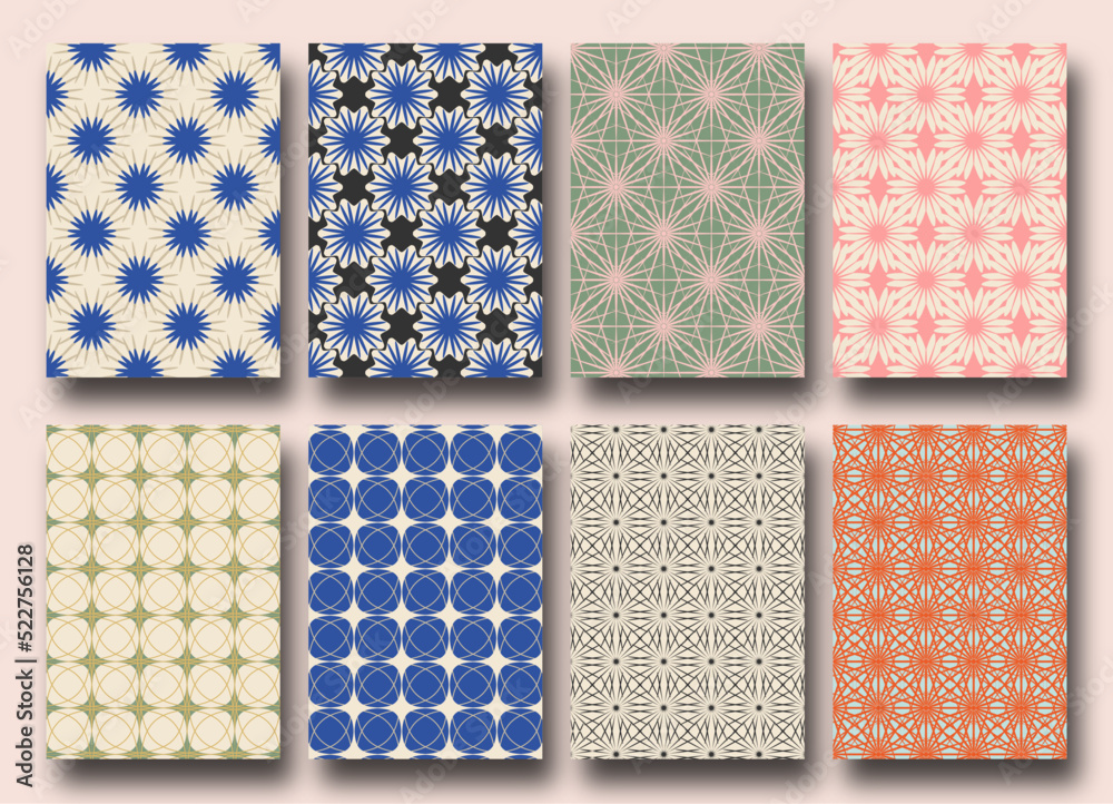 Vector set of 70s backgrounds. collection of the 60s and the 70s ...