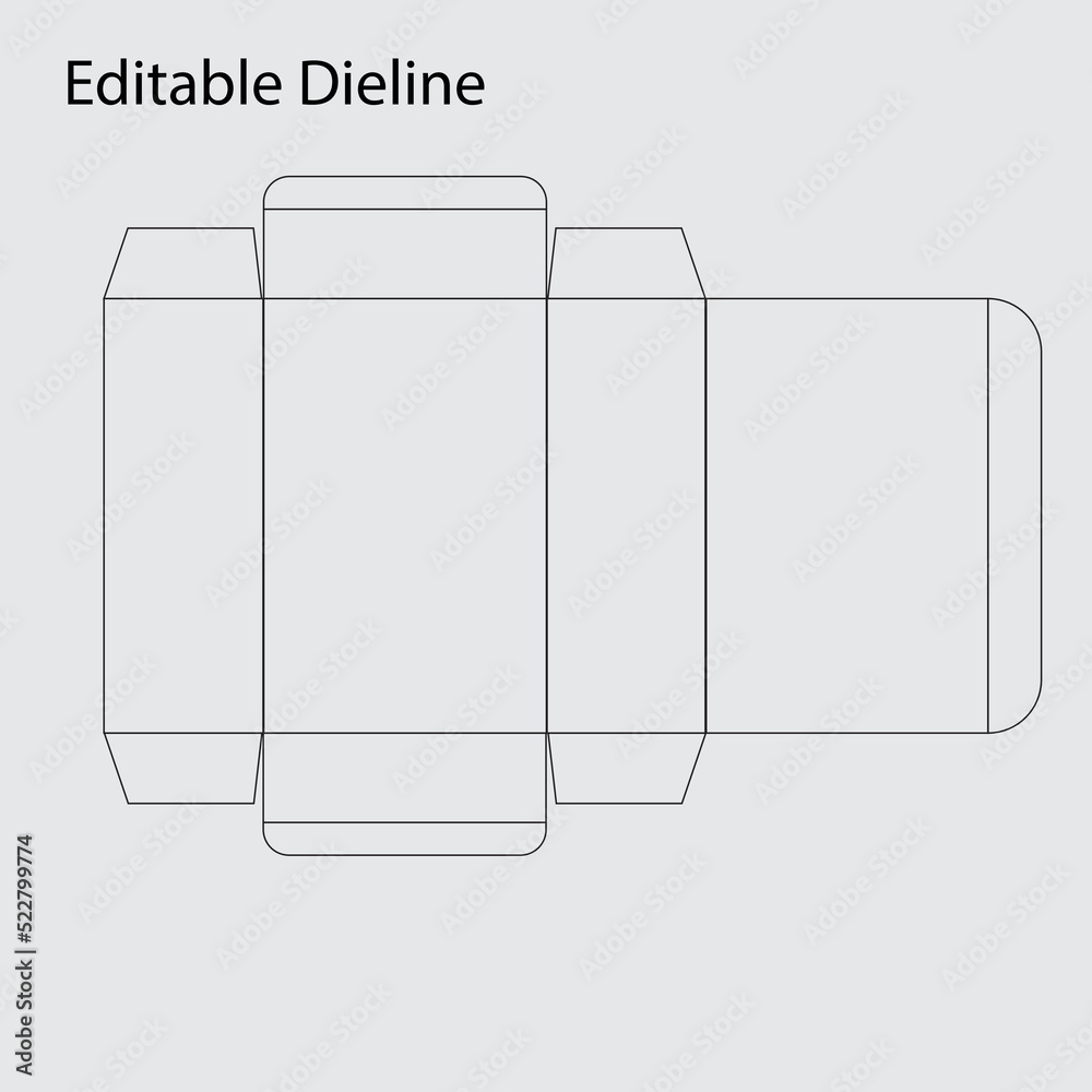 packaging box die-line ,label and packaging dieline design Stock Vector ...
