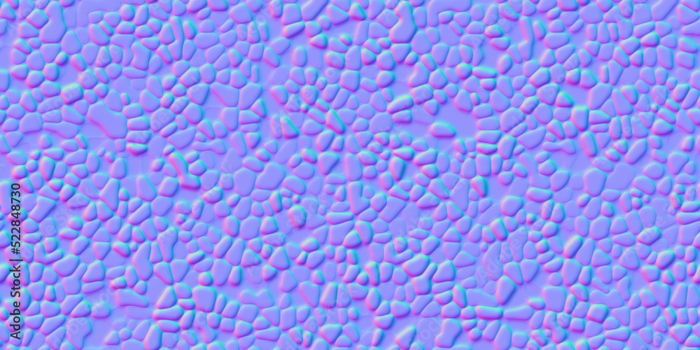 Stockillustratie Normal map of seamless pebble mosaic organic floor ...