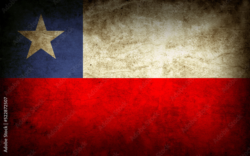 Ilustração Bandera Chilena en mural do Stock | Adobe Stock