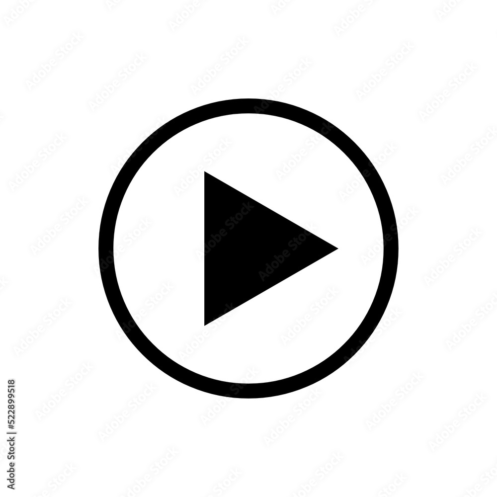 Video Play Button Icon Transparent Png Stock Illustration | Adobe Stock