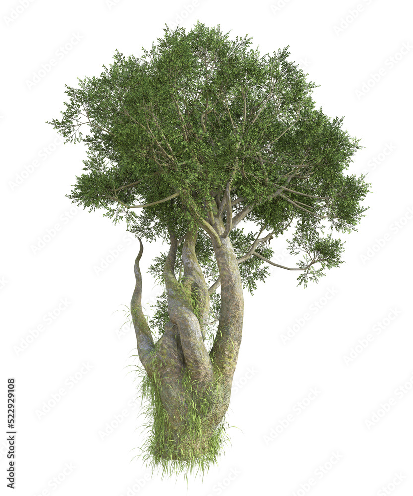 Fantastic tree isolated. 3d render Stock Illustration | Adobe Stock