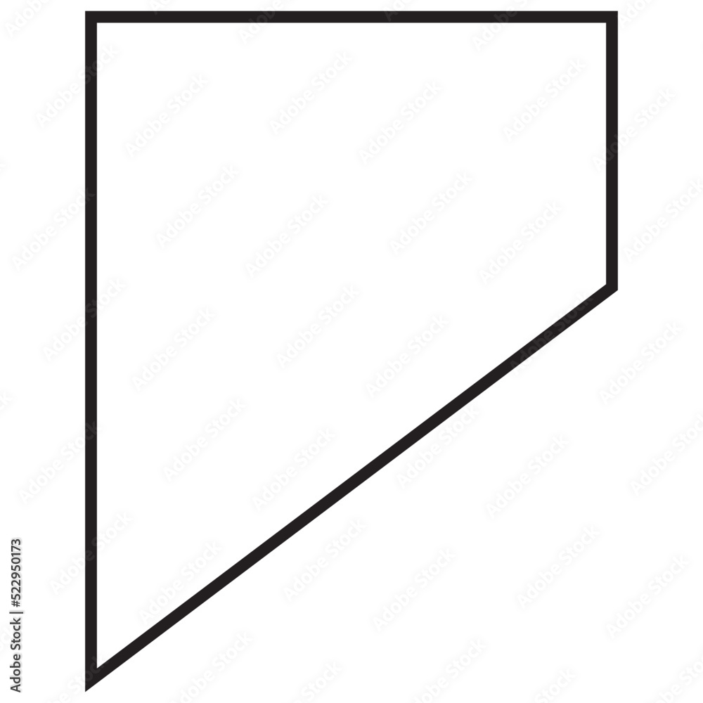 Trapezoid or trapezium shape with . Stock Vector | Adobe Stock
