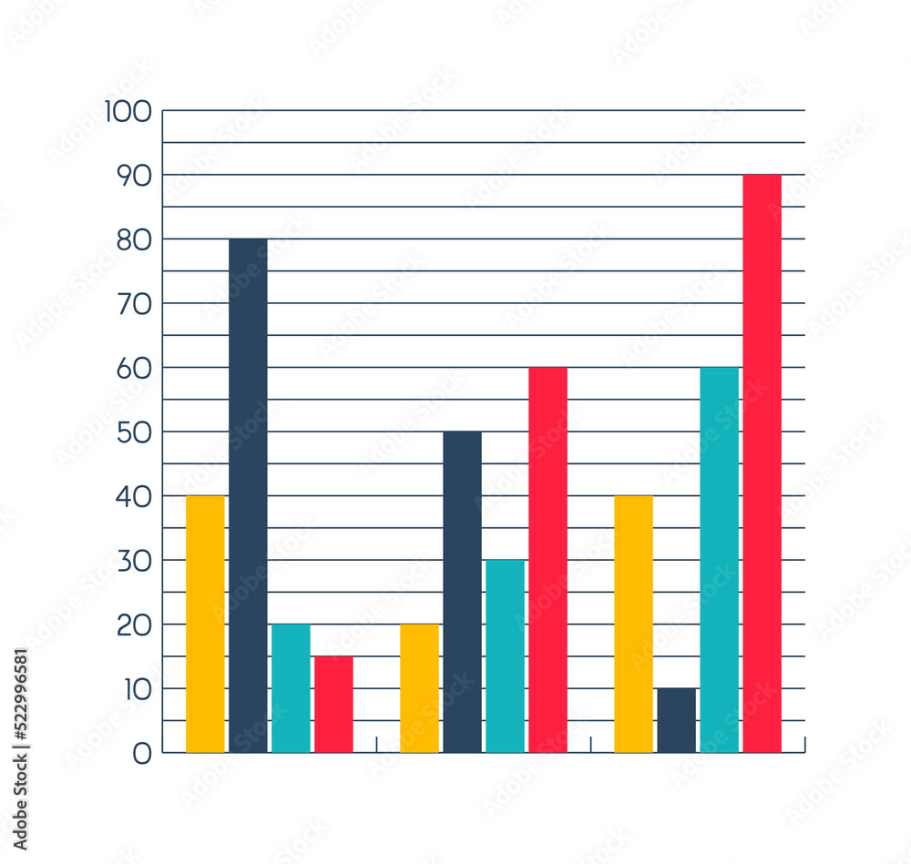 Infographic elements. Diagram progress bar. Flat vector process ...