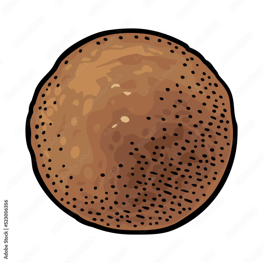 Gulab jamun. Indian traditional food. Vector color realistic ...