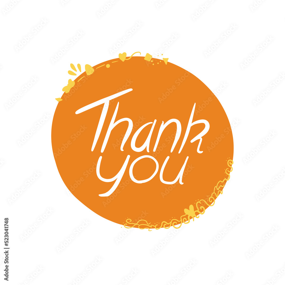 thank you card frame design element Stock Illustration | Adobe Stock