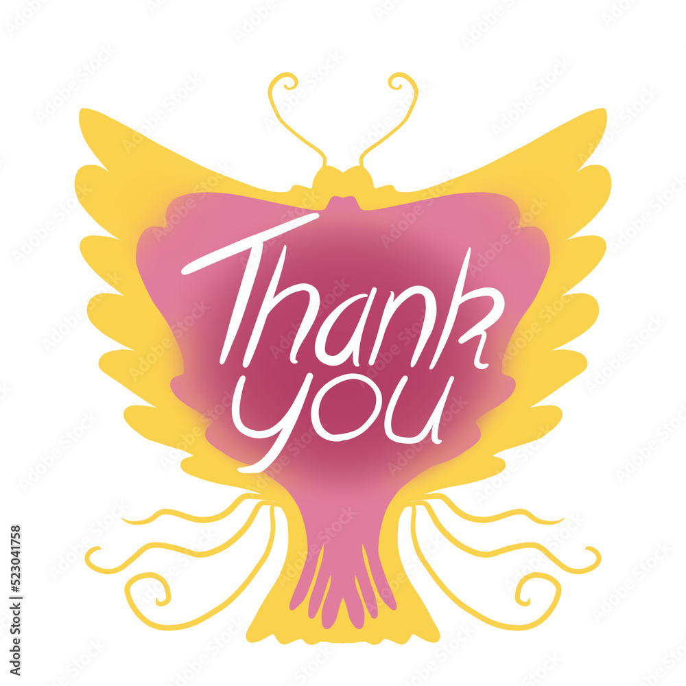 thank you card frame design element Stock Illustration | Adobe Stock