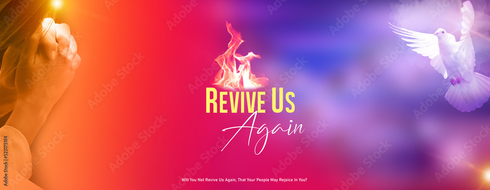 Revive Us Agian banner design for Church event or meeting, Colorful ...