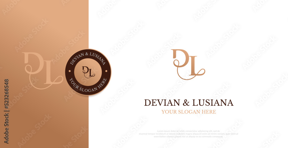 Initial DL Logo Design Vector Stock Vector | Adobe Stock