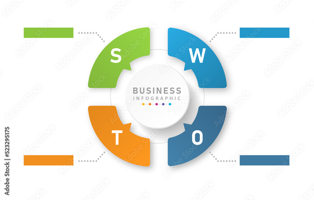 SWOT diagram for business, modern style with Strengths, Weakness ...