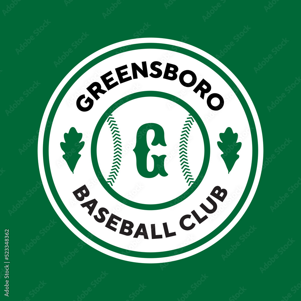 Greensboro, North Carolina. Illustration vector graphic of Baseball ...