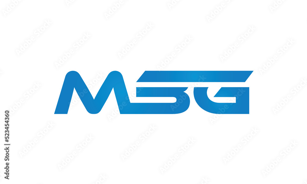 MBG letters linked logo design, Letter to letter connection monogram ...