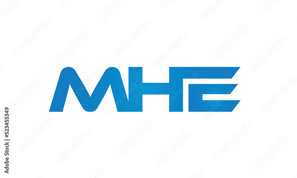 MHE letters linked logo design, Letter to letter connection monogram ...