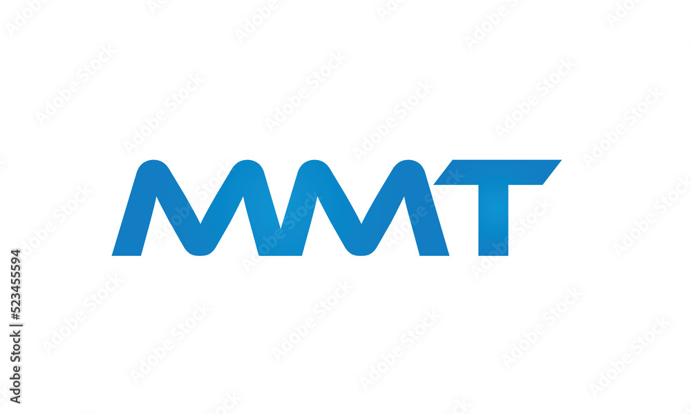 Vector de Stock MMT letters linked logo design, Letter to letter ...