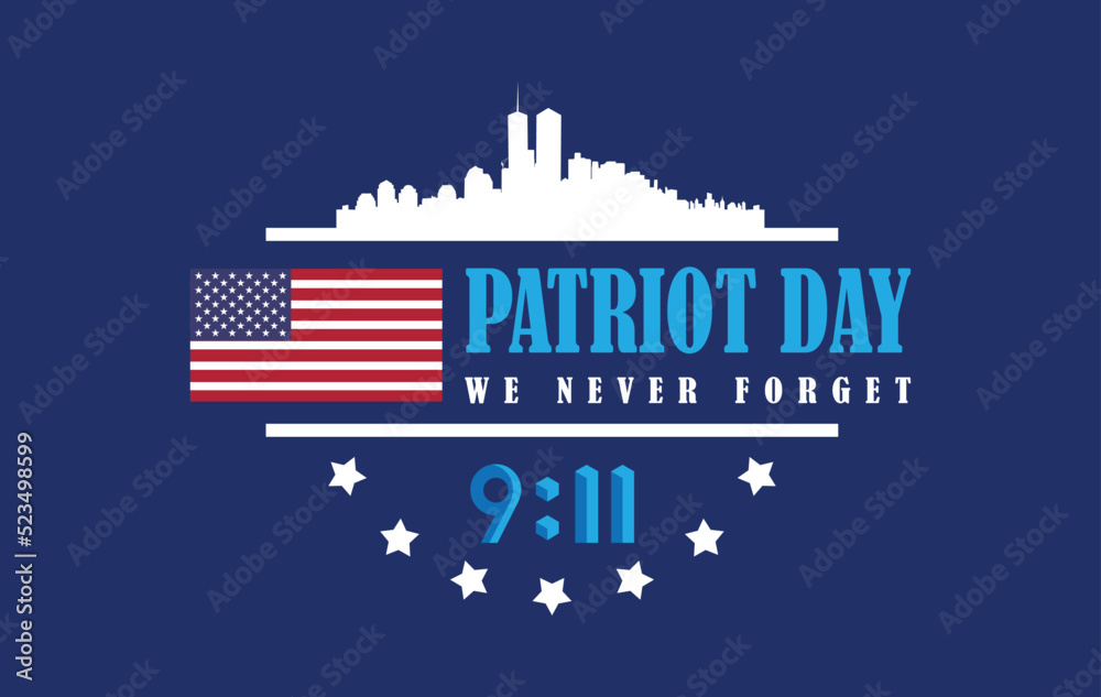 Patriot Day Background With New York City Silhouette. Vector ...