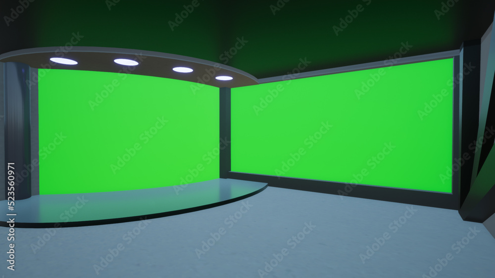 Virtual Studio Background set illustration Stock Illustration | Adobe Stock